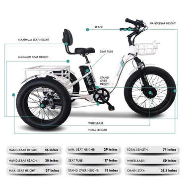 Emojo Caddy PRO, electric trike bike, electric tricycle - Emojo Bike
