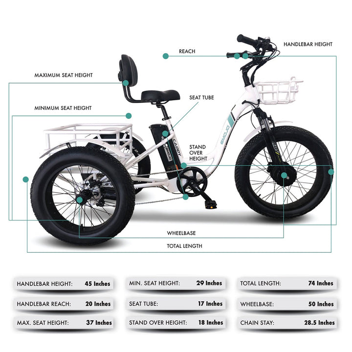 Emojo Caddy PRO, electric trike bike, electric tricycle - Emojo Bike